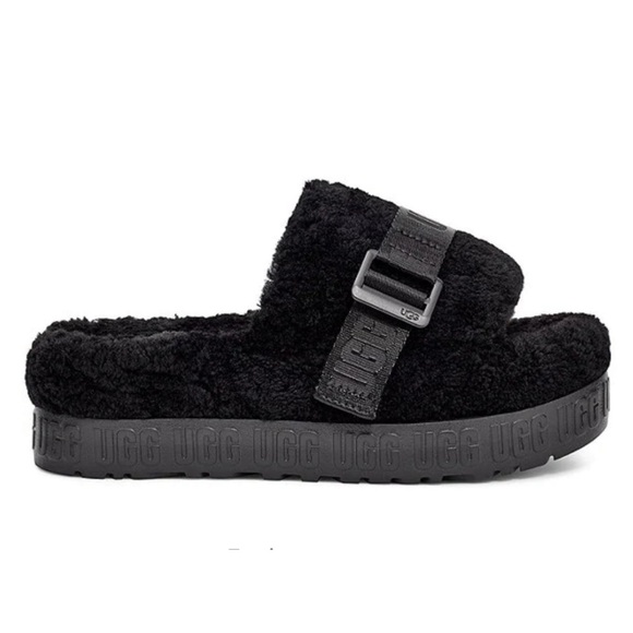 UGG | Shoes | Sheepskin Ugg Fluffita Open Toe Platform Slide Nwot ...